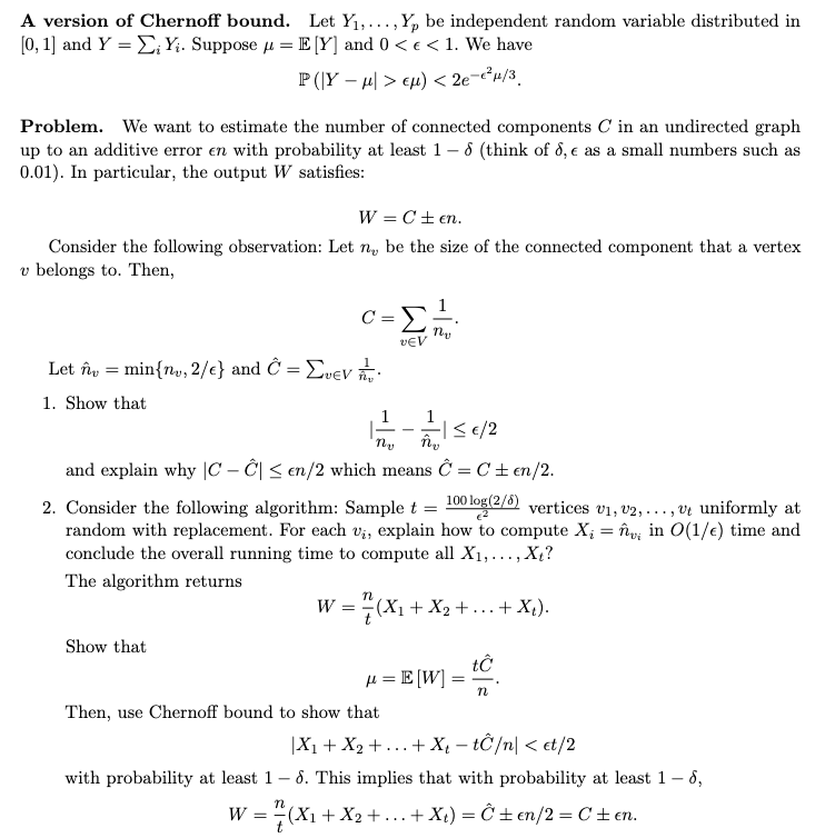Solved A version of Chernoff bound. Let Y1,..., Y, be | Chegg.com