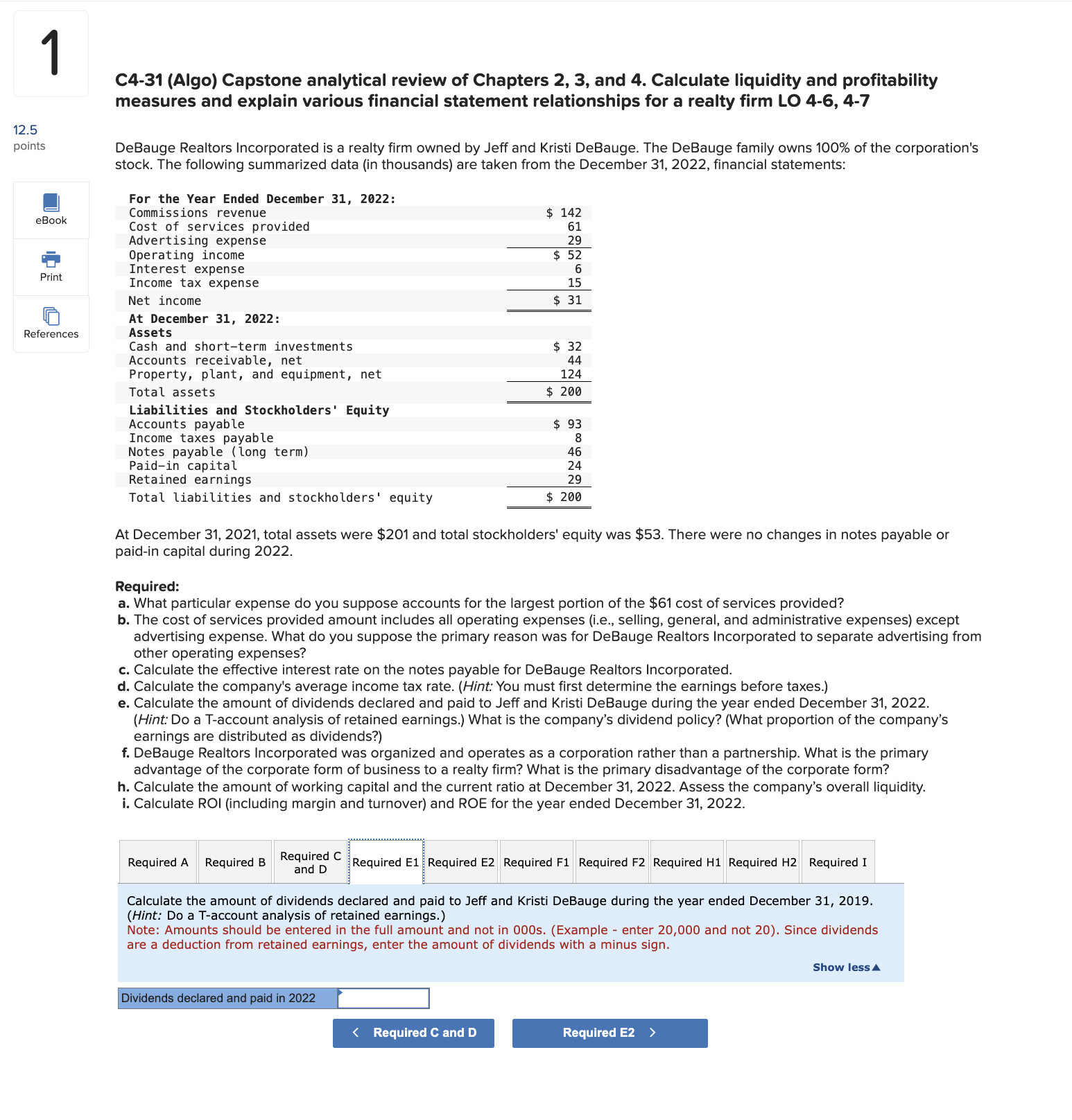 Solved C4-31 (Algo) Capstone analytical review of Chapters | Chegg.com