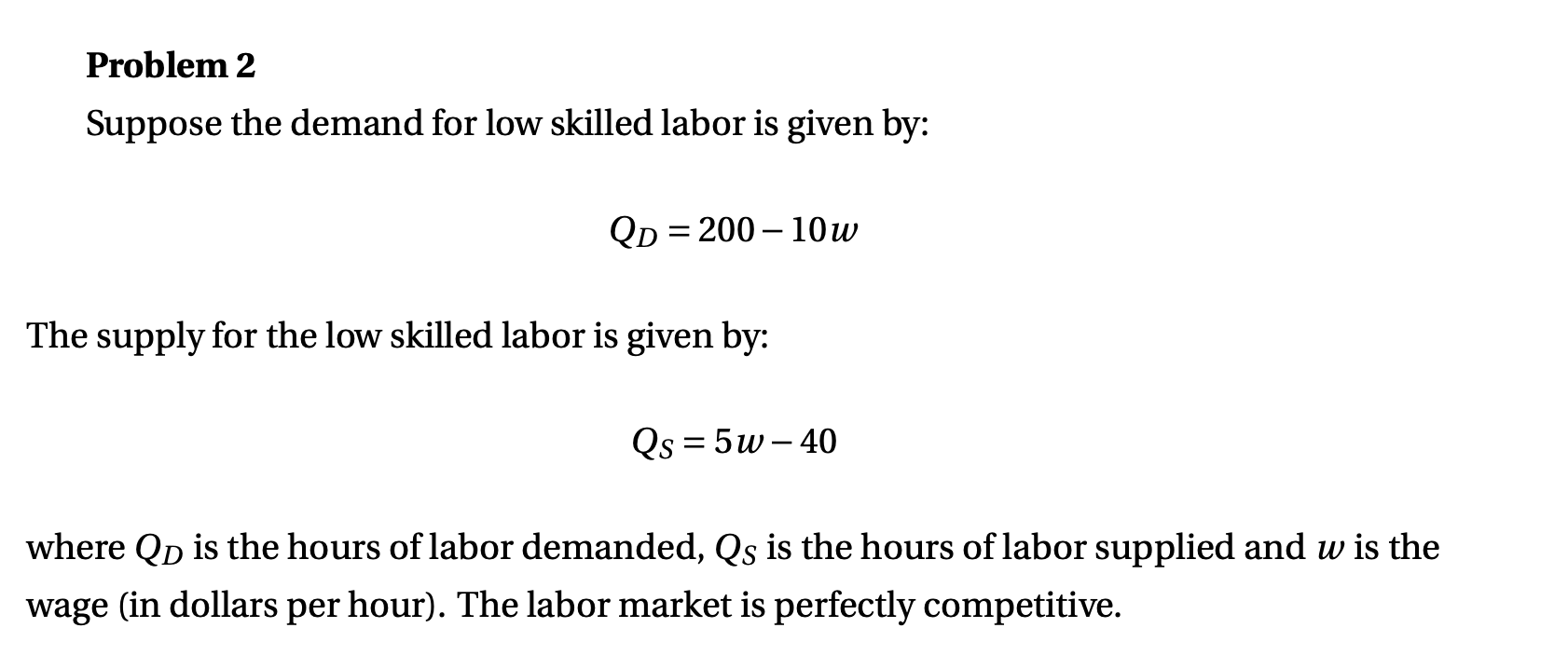 Solved Task 1: What are the free-market equilibrium wage (in | Chegg.com