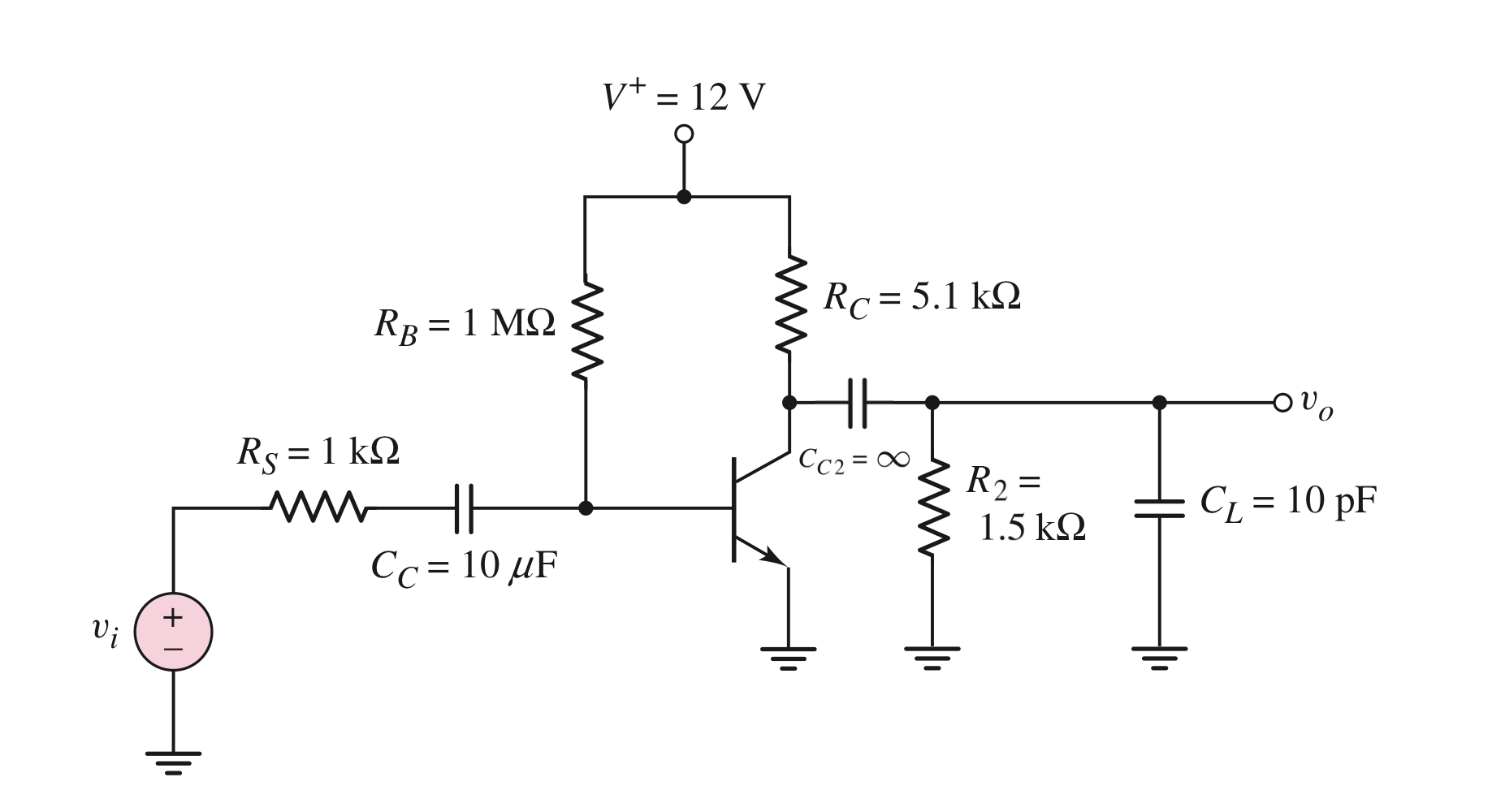Solved The parameters of the transistor in the circuit are β | Chegg.com