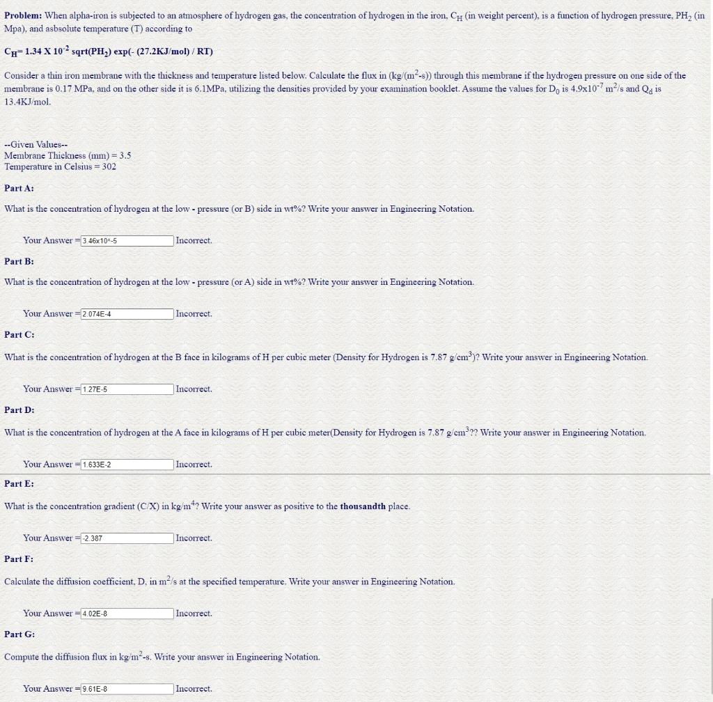 Solved Problem: When alpha-iron is subjected to an | Chegg.com