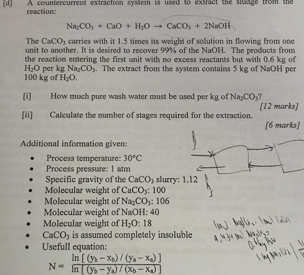 A countercurrent extraction system is used to extract | Chegg.com
