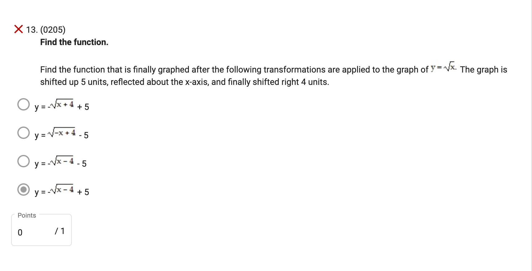 Solved 13. (0205) Find the function. Find the function that | Chegg.com