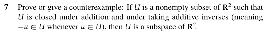 Solved 7 ﻿Prove or ﻿give a counterexample: If U is ﻿a | Chegg.com