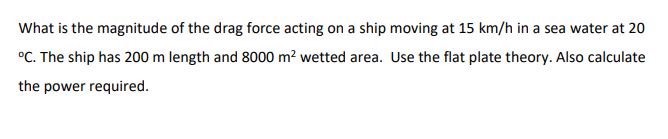 Solved What is the magnitude of the drag force acting on a | Chegg.com
