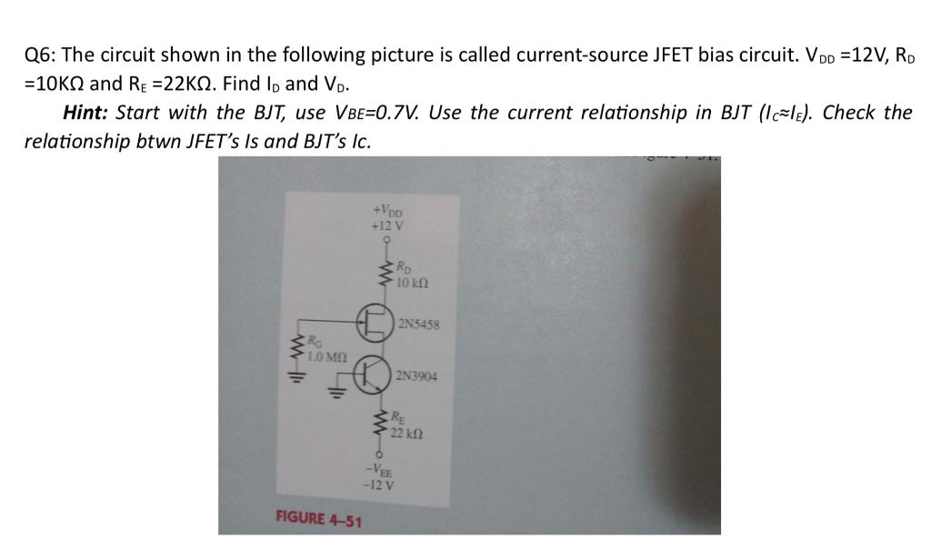 Solved Q6: The circuit shown in the following picture is | Chegg.com