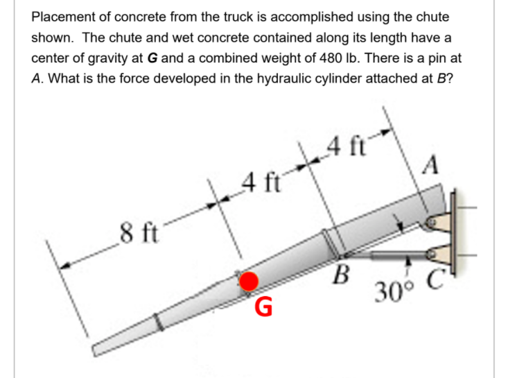 Solved Placement of concrete from the truck is accomplished | Chegg.com