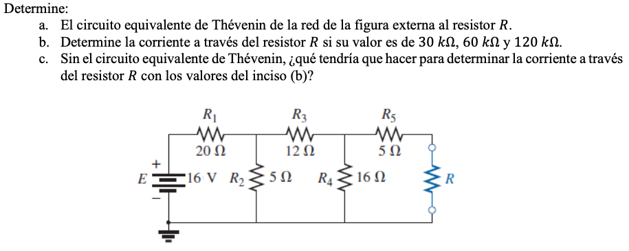 Solved Determine:a. El ﻿circuito equivalente | Chegg.com