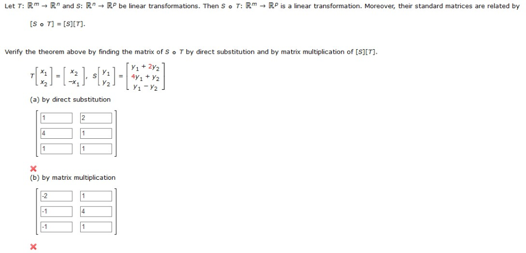 Solved Let T: Rm → Rn and S: Rn → Rp be linear | Chegg.com