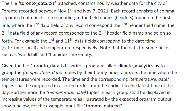 Solved The file "toronto_data.txt", attached, contains | Chegg.com