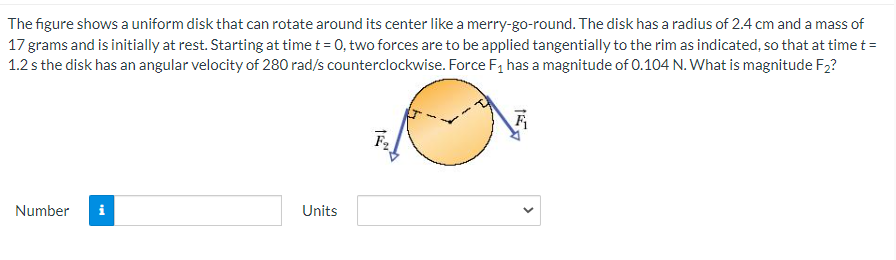 Solved The figure shows a uniform disk that can rotate | Chegg.com