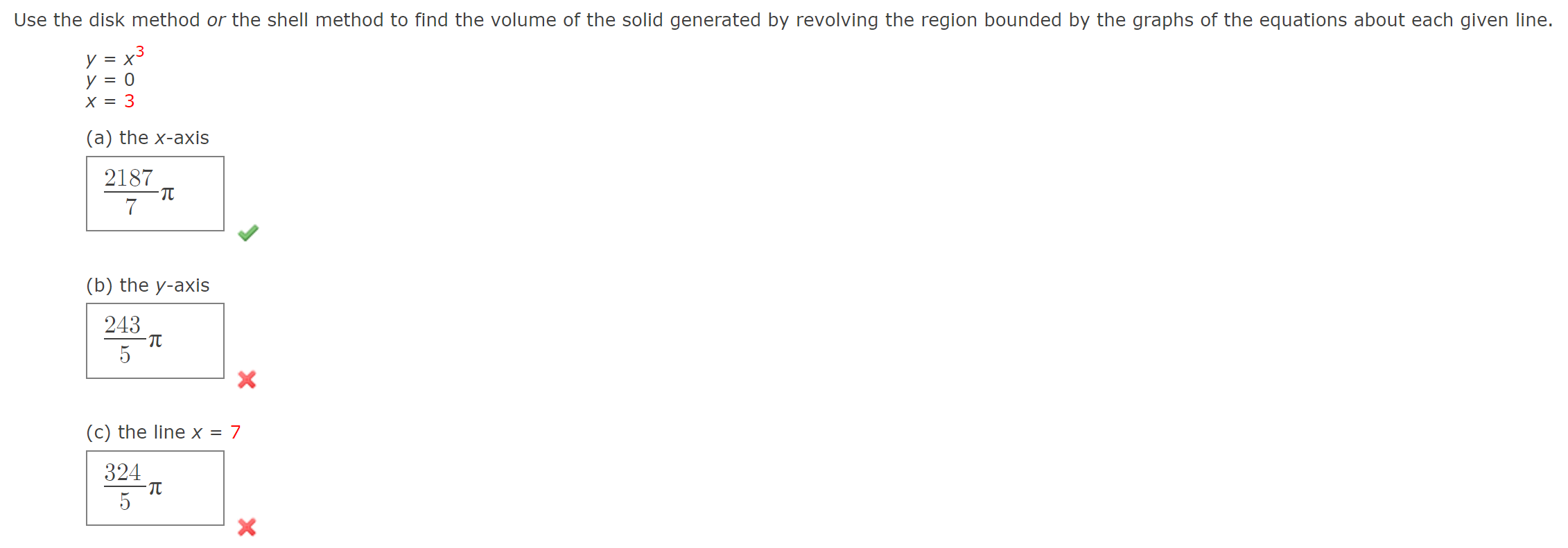 Solved Use the disk method or the shell method to find the | Chegg.com