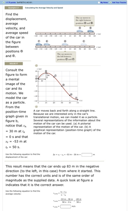 Solved Calculating the Average Veloity and Speed Find the | Chegg.com