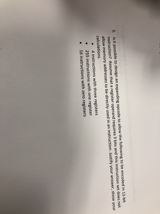 Is it possible to design an expanding opcode to allow | Chegg.com