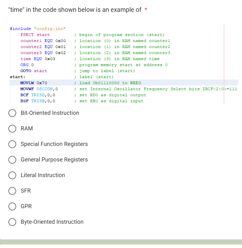 Solved Bit-Oriented Instruction RAM Special Function | Chegg.com