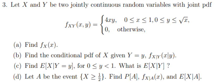 Solved Let X and Y be two jointly continuous random | Chegg.com