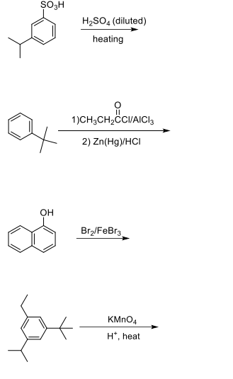 Solved SOH H2SO4 (diluted) heating 1)CH2CH2CCI/AICI: 2) | Chegg.com