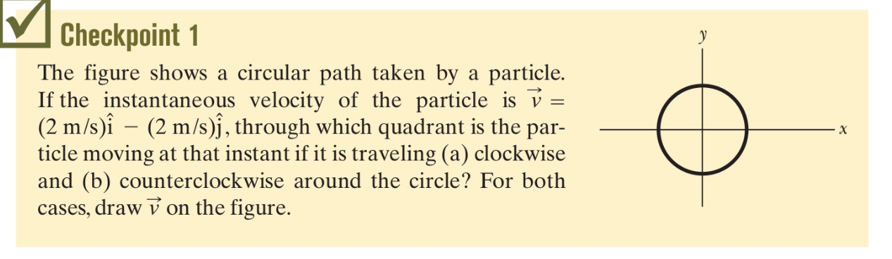 Solved Checkpoint 1 The figure shows a circular path taken | Chegg.com