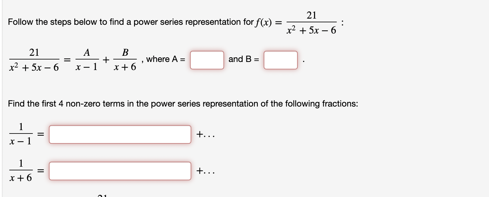 Solved Follow the steps below to find a power series | Chegg.com