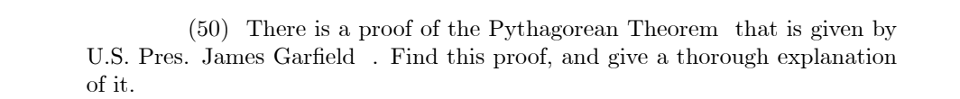 Solved (50) There is a proof of the Pythagorean Theorem that | Chegg.com