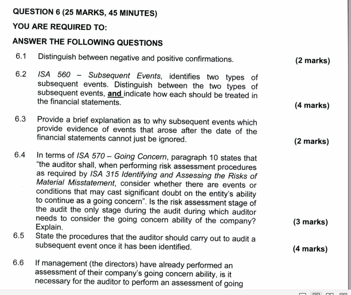 Solved QUESTION 6 (25 MARKS, 45 MINUTES) YOU ARE REQUIRED | Chegg.com