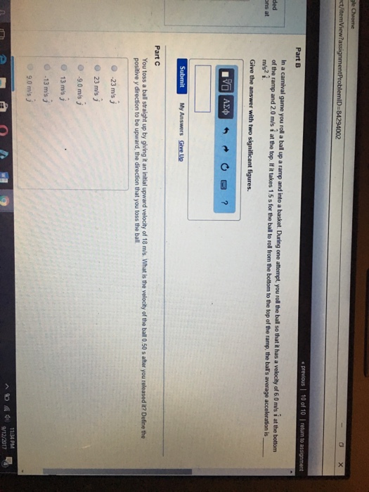 Solved In a carnival game you roll a ball up a ramp and into | Chegg.com