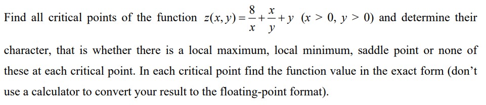 Solved Find all critical points of the function | Chegg.com