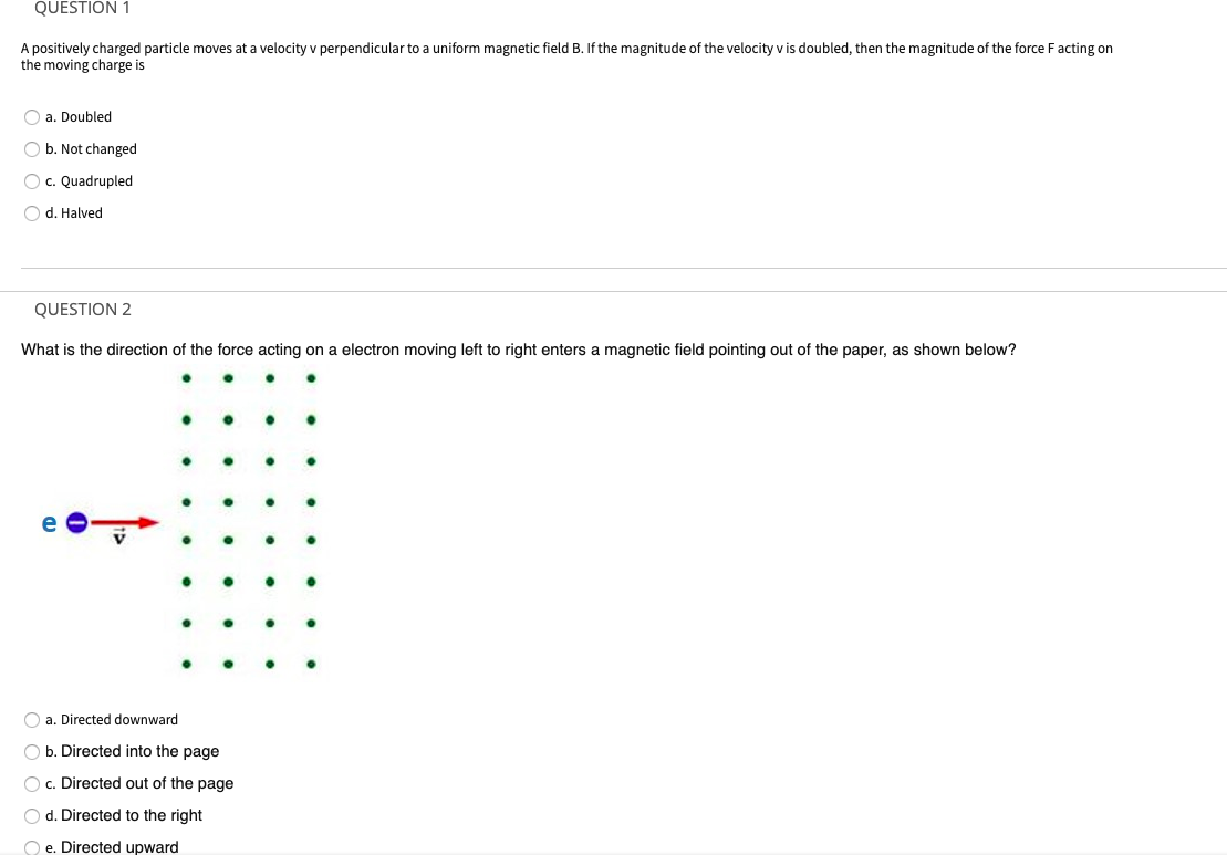 Solved QUESTION 1 A positively charged particle moves at a | Chegg.com Solved QUESTION 1 A positively charged particle moves at a | Chegg.com
