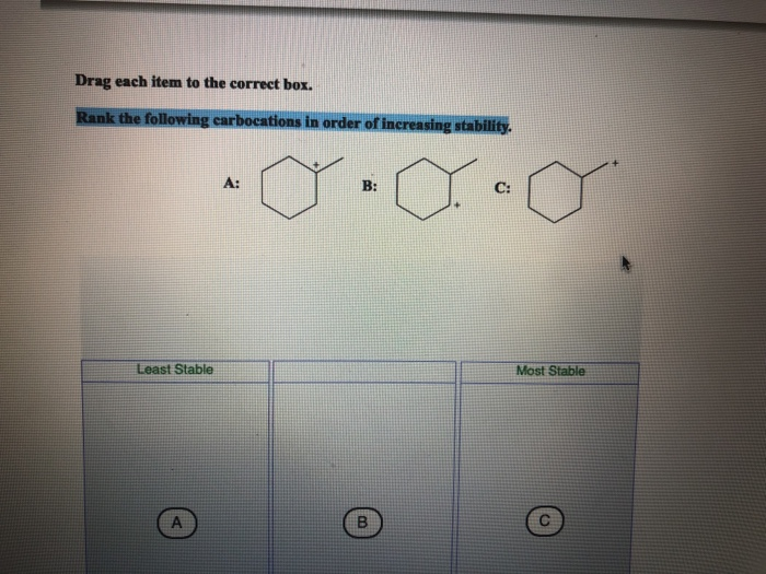 Solved Drag each item to the correct box. Rank the following | Chegg.com