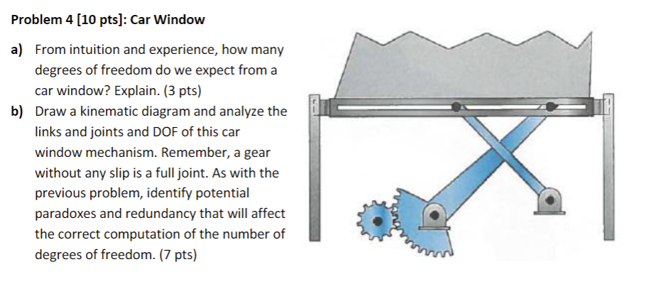 Solved Problem 4 [10 pts]: Car Window a) From intuition and | Chegg.com