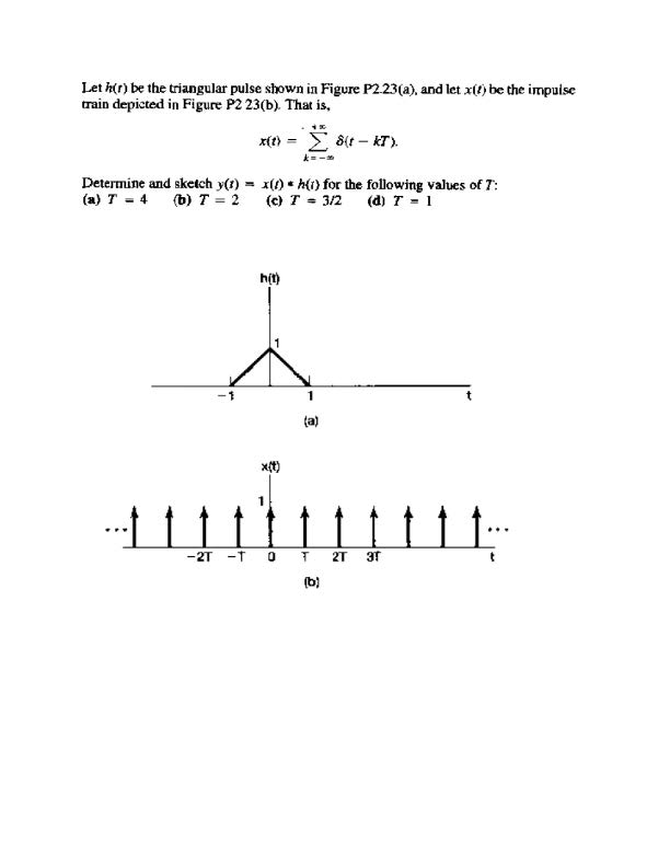 Solved let h(t) be the triangular pulse shown in | Chegg.com