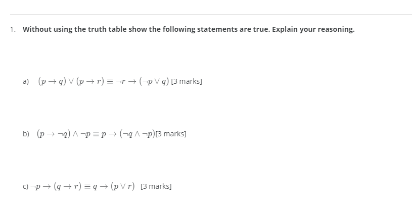 Solved Without using the truth table shoq the following | Chegg.com