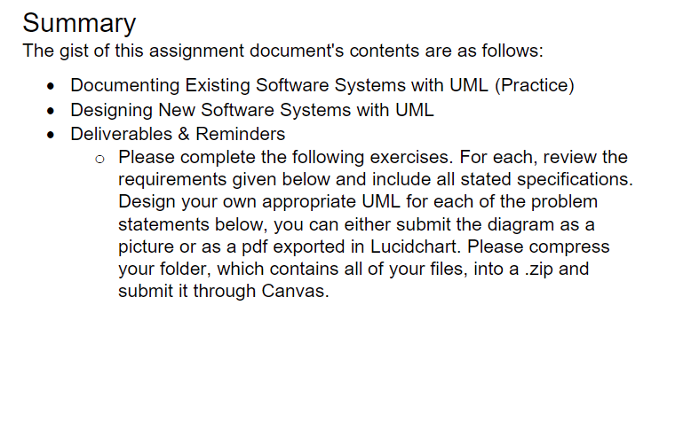 Solved Summary The gist of this assignment document's | Chegg.com