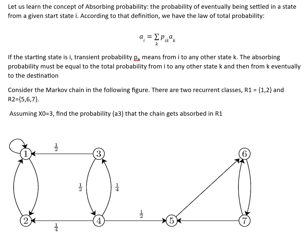 Solved How do I find the probability that the chain gets | Chegg.com