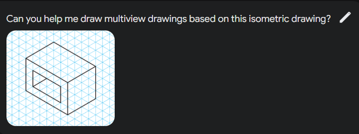 Solved Can you help me draw multiview drawings based on this | Chegg.com