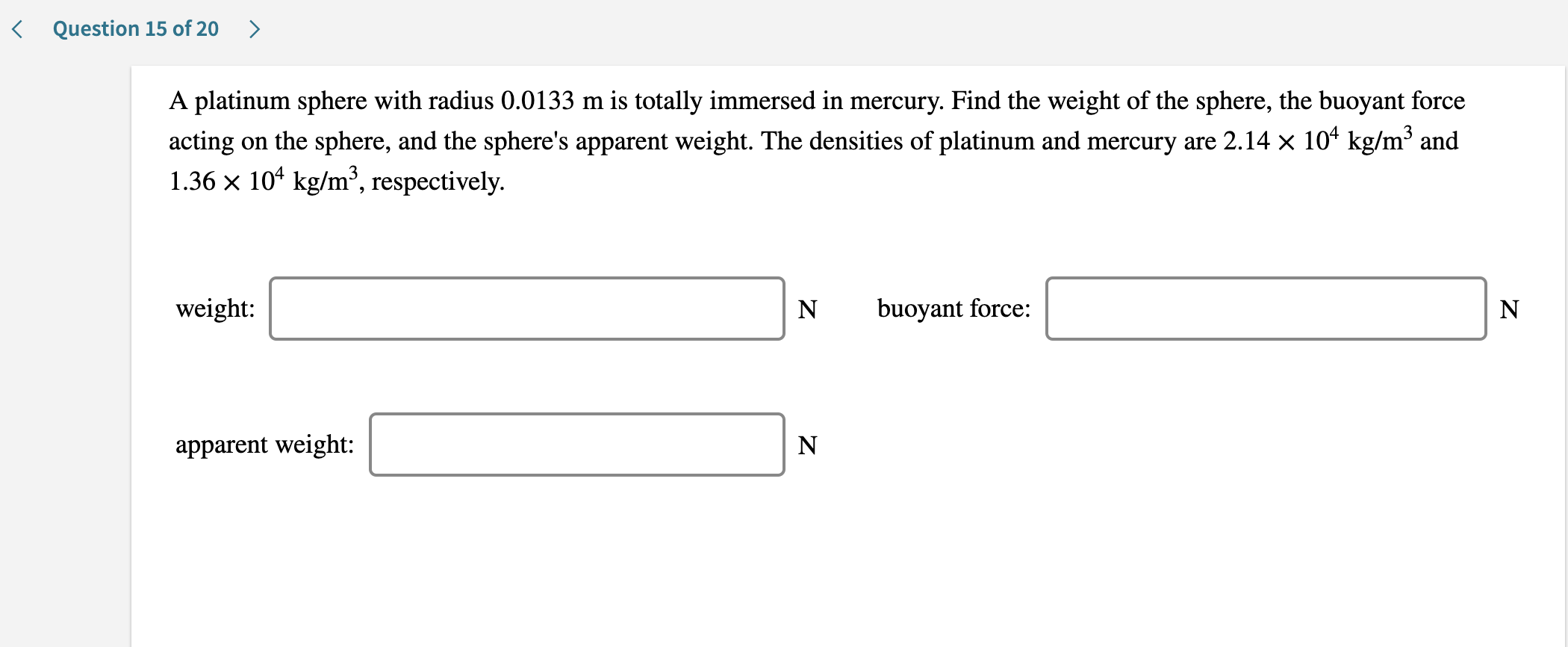 Solved A platinum sphere with radius | Chegg.com