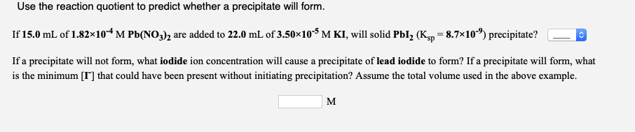 Solved Use the reaction quotient to predict whether a | Chegg.com