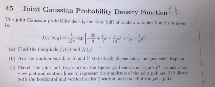 Solved The joint Gaussian probability density function (pdf) | Chegg.com