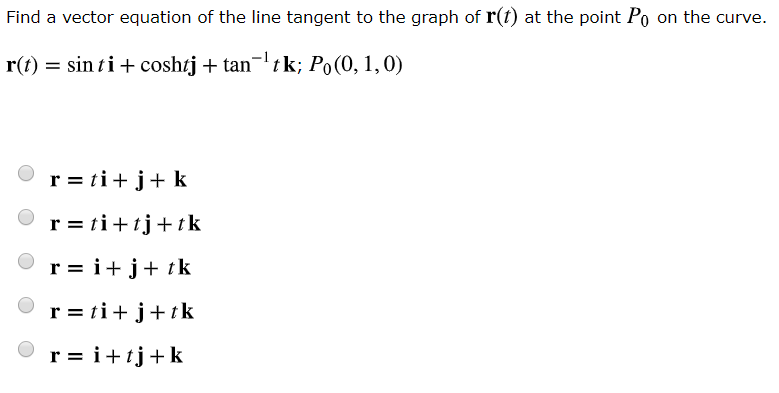 Solved Find a vector equation of the line tangent to the | Chegg.com