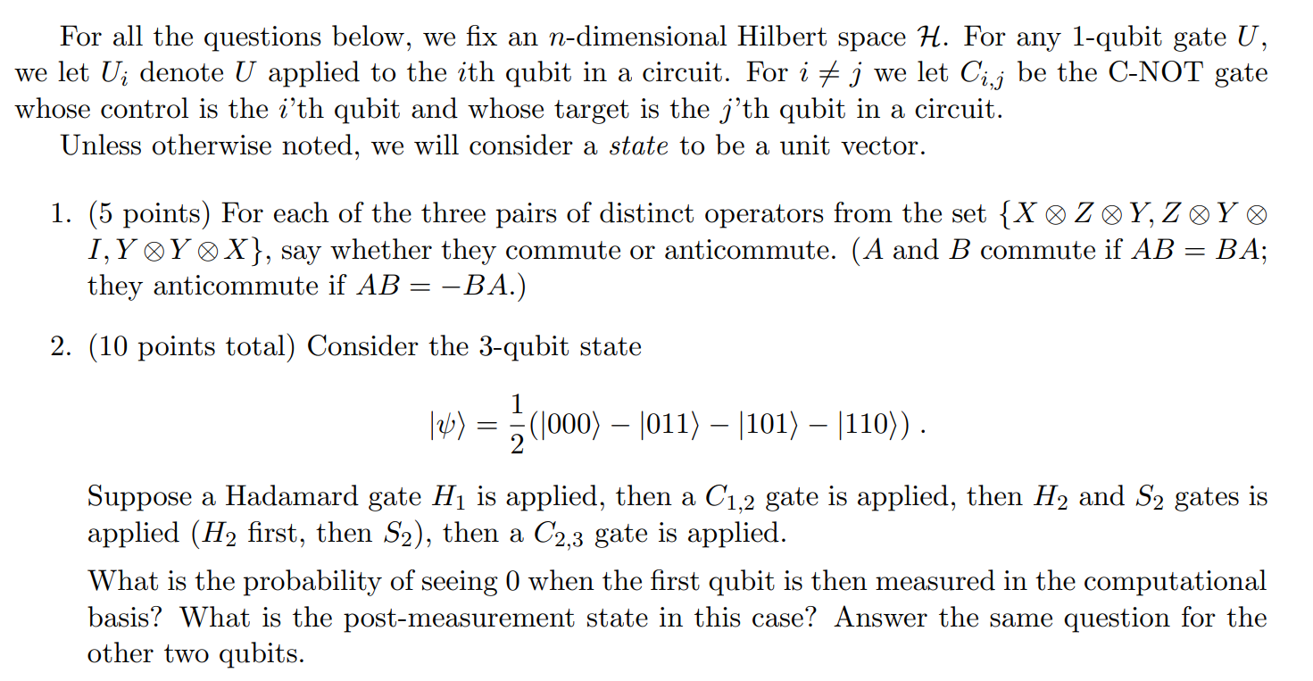 Solved For all the questions below, we fix an n-dimensional | Chegg.com