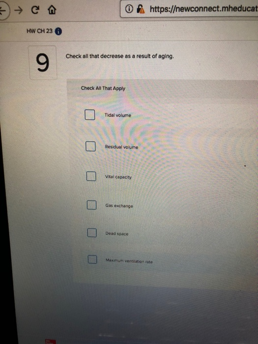 Solved O A https://newconnect.mheducat HW CH 23 6 Check all | Chegg.com