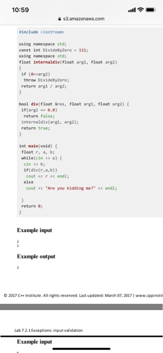 Solved Lab 7.2.1 Exceptions: input validation Objectives | Chegg.com