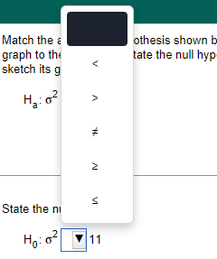 Solved Match the alternative hypothesis shown below with its | Chegg.com
