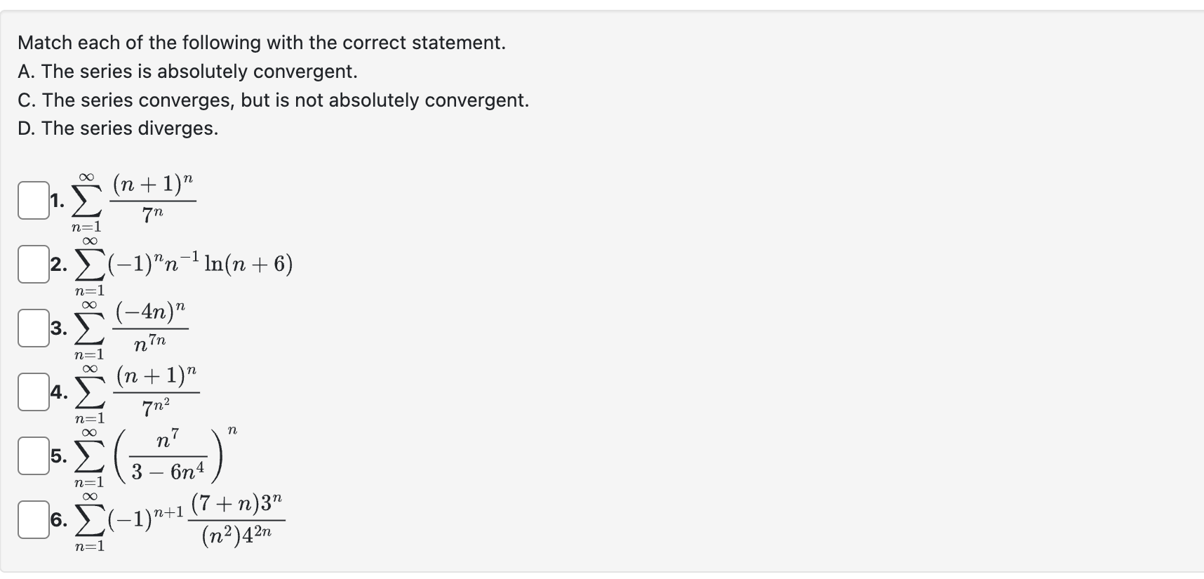 Solved Match each of the following with the correct | Chegg.com