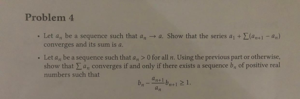 Solved - Let an be a sequence such that an→a. Show that the | Chegg.com