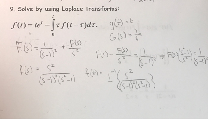 Solved Solve by using Laplace transforms: f (t) = te^t - | Chegg.com