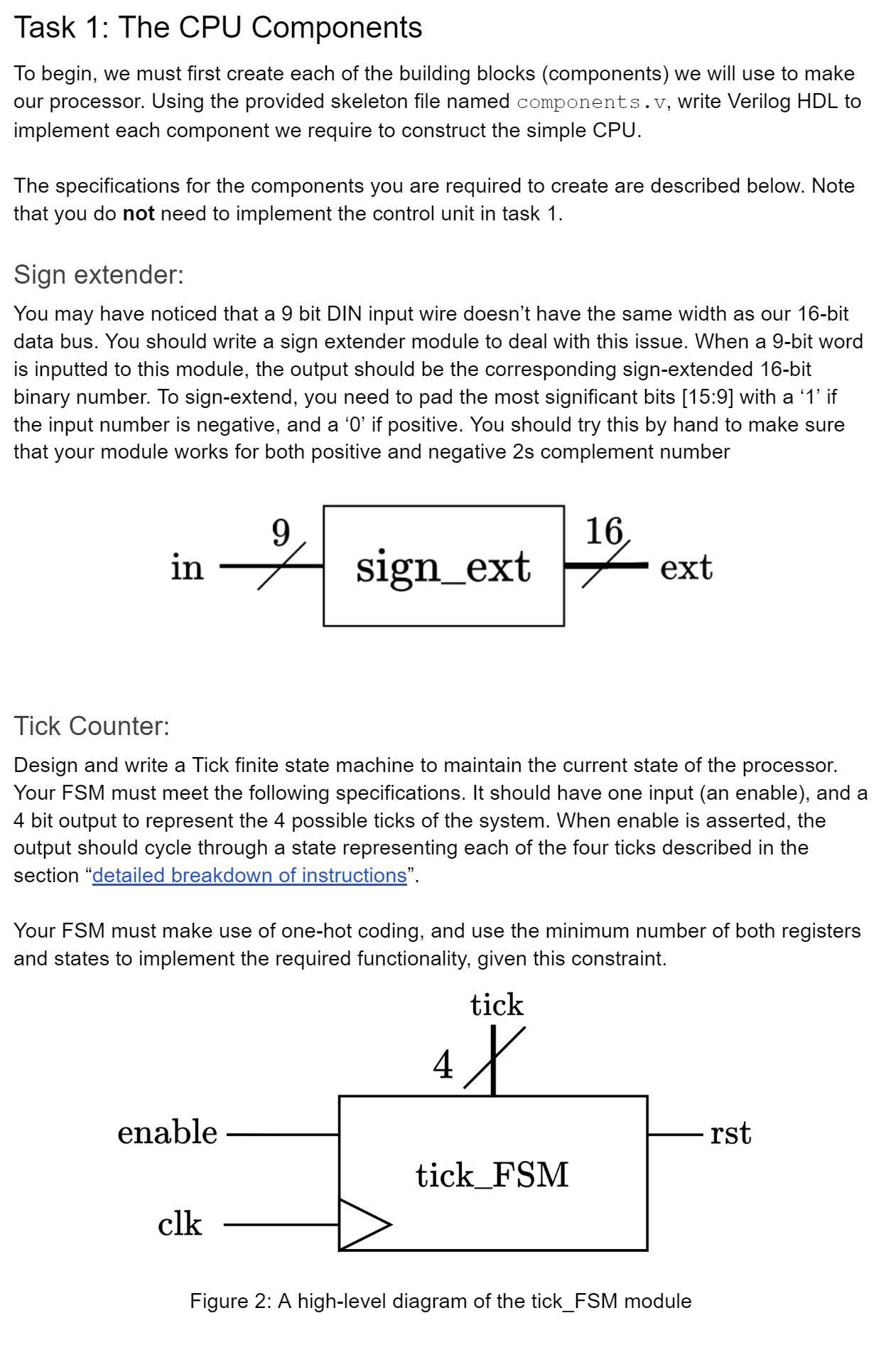Solved Task 1: The CPU Components To begin, we must first | Chegg.com