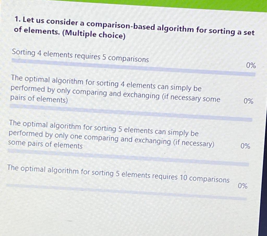 Solved 1. What is the complexity (worst-case) of sorting | Chegg.com