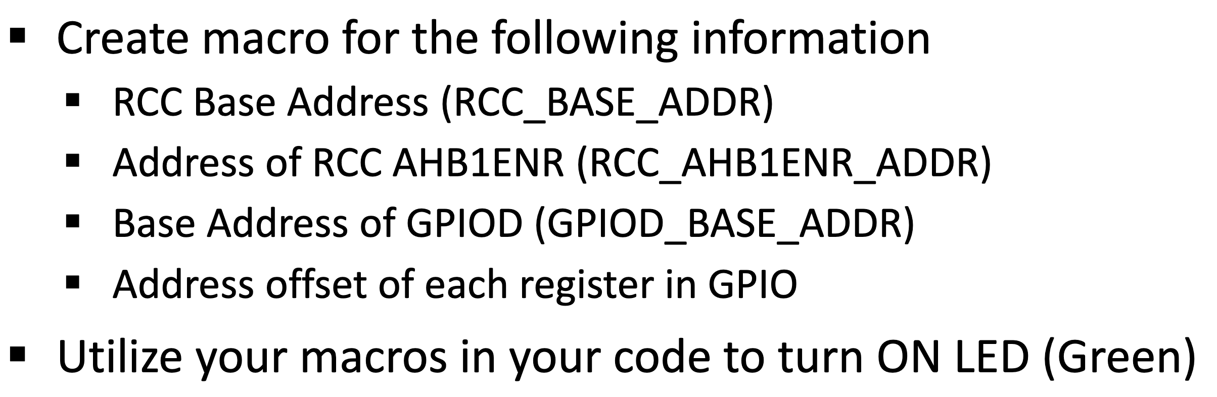 Create macro for the following information • RCC | Chegg.com
