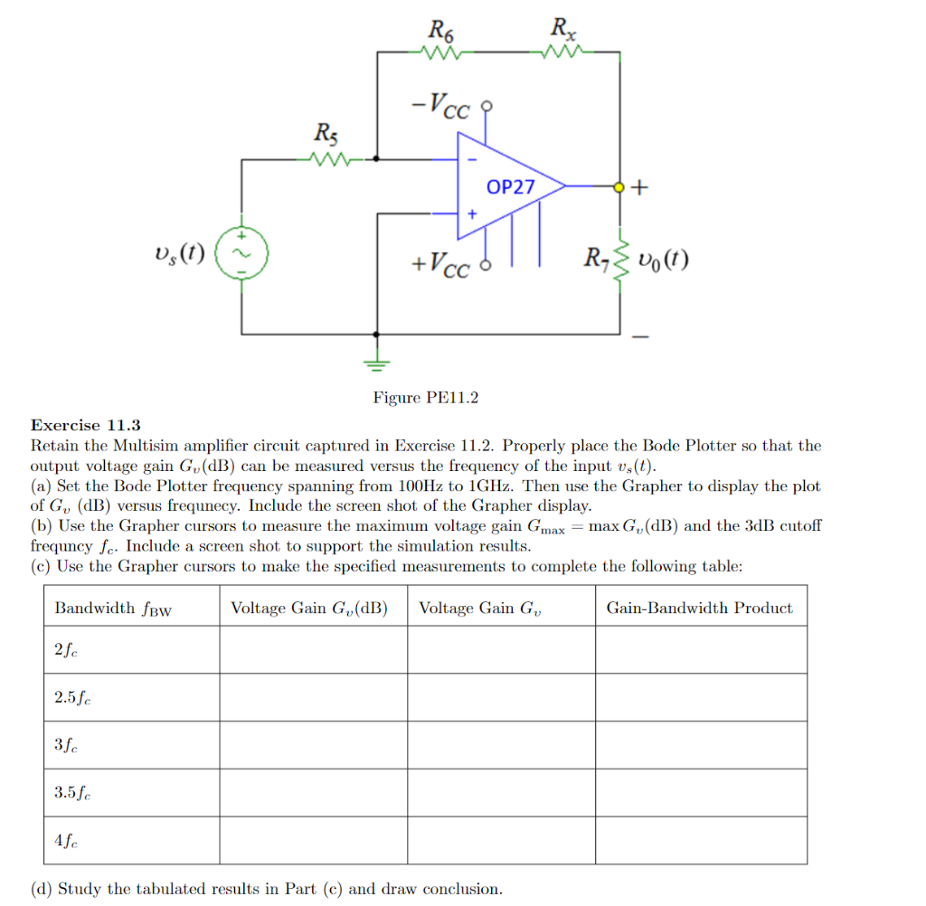Ro Rx -VCC R5 OP27 + vs(t) GT + VCC Rovo(t) Figure | Chegg.com